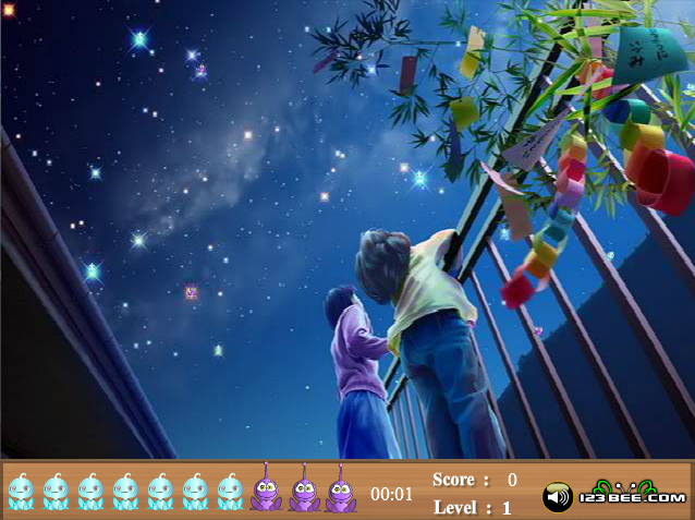 Alien Shots, Adobe Flash game by 123bee(200?)