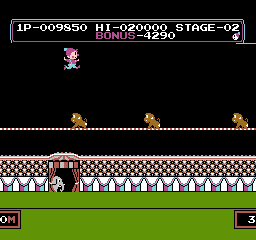 Circus Charlie (1986) - Nintendo Famicom cart. by Soft Pro International
