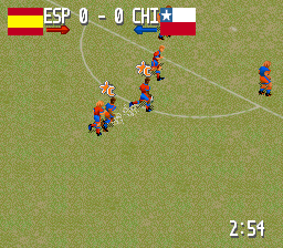 Fever Pitch Soccer, Nintendo Super NES PAL cart. by US Gold, Ltd. (1995)