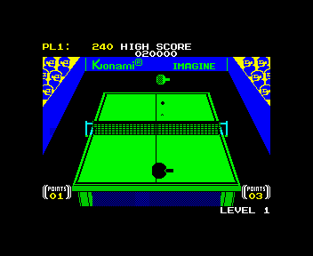 Ping Pong , Sinclair ZX Spectrum cass. by Imagine Soft. (1986)