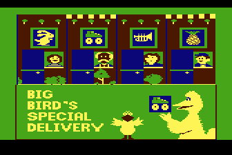 Big Bird's Special Delivery , Atari 400/800 cart. by CBS Soft.(1984)