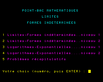 Faire le Point-BAC Maths 1 , Alice 32 cass. by Ediciel Matra & Hachette ...